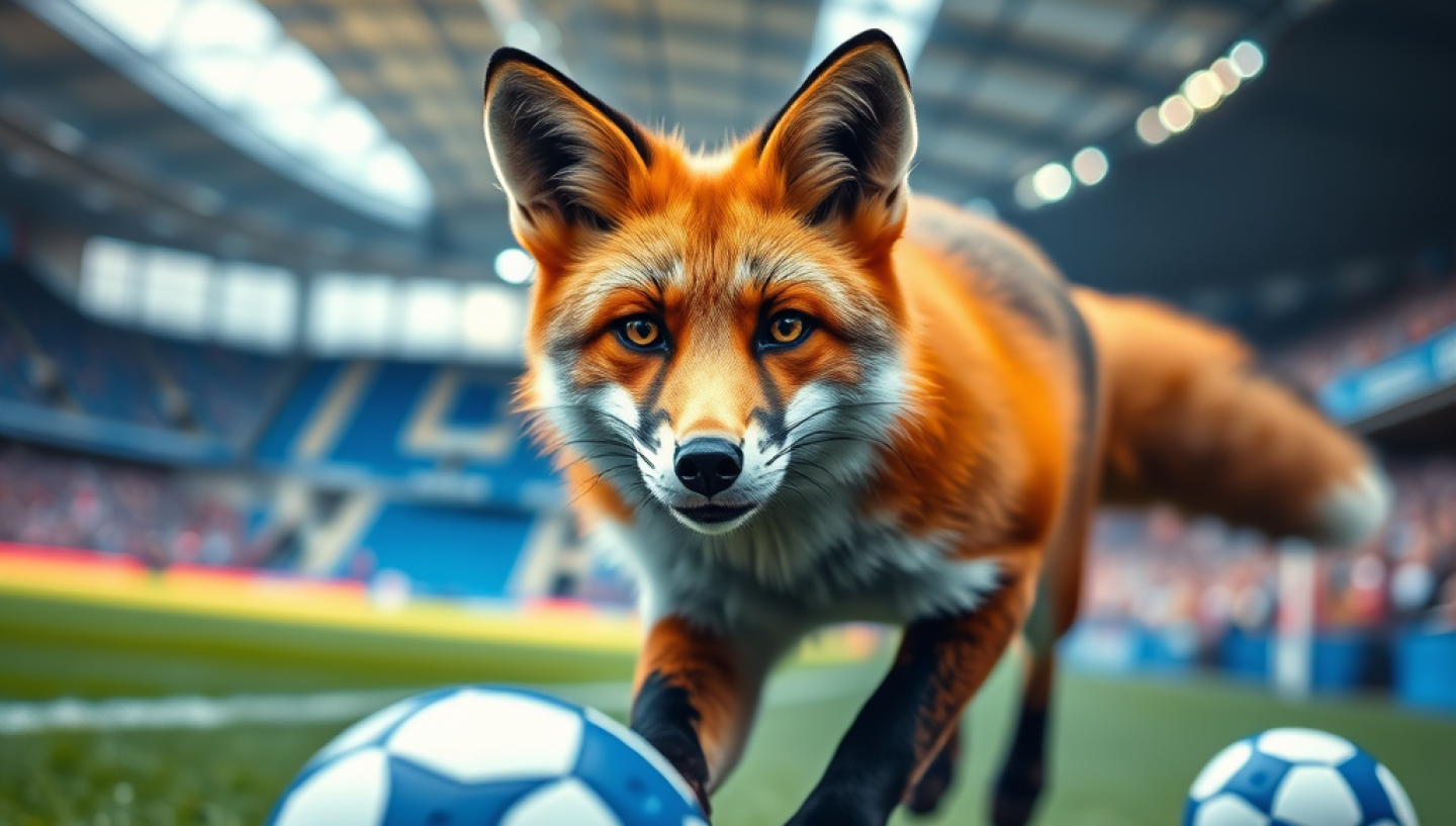 leicester-fox-face-in-run-inside-football-stadium-and-a – TCF – FILBERT WAY